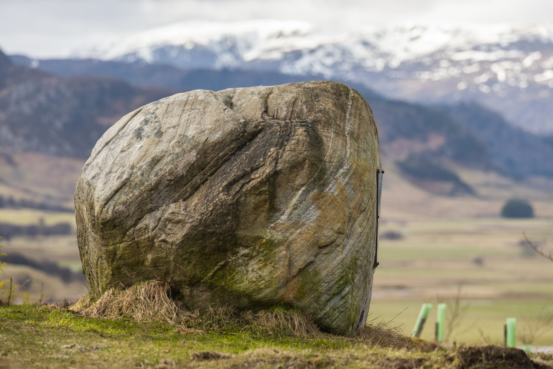The Centre of Scotland Stone and one of the best views in Scotland