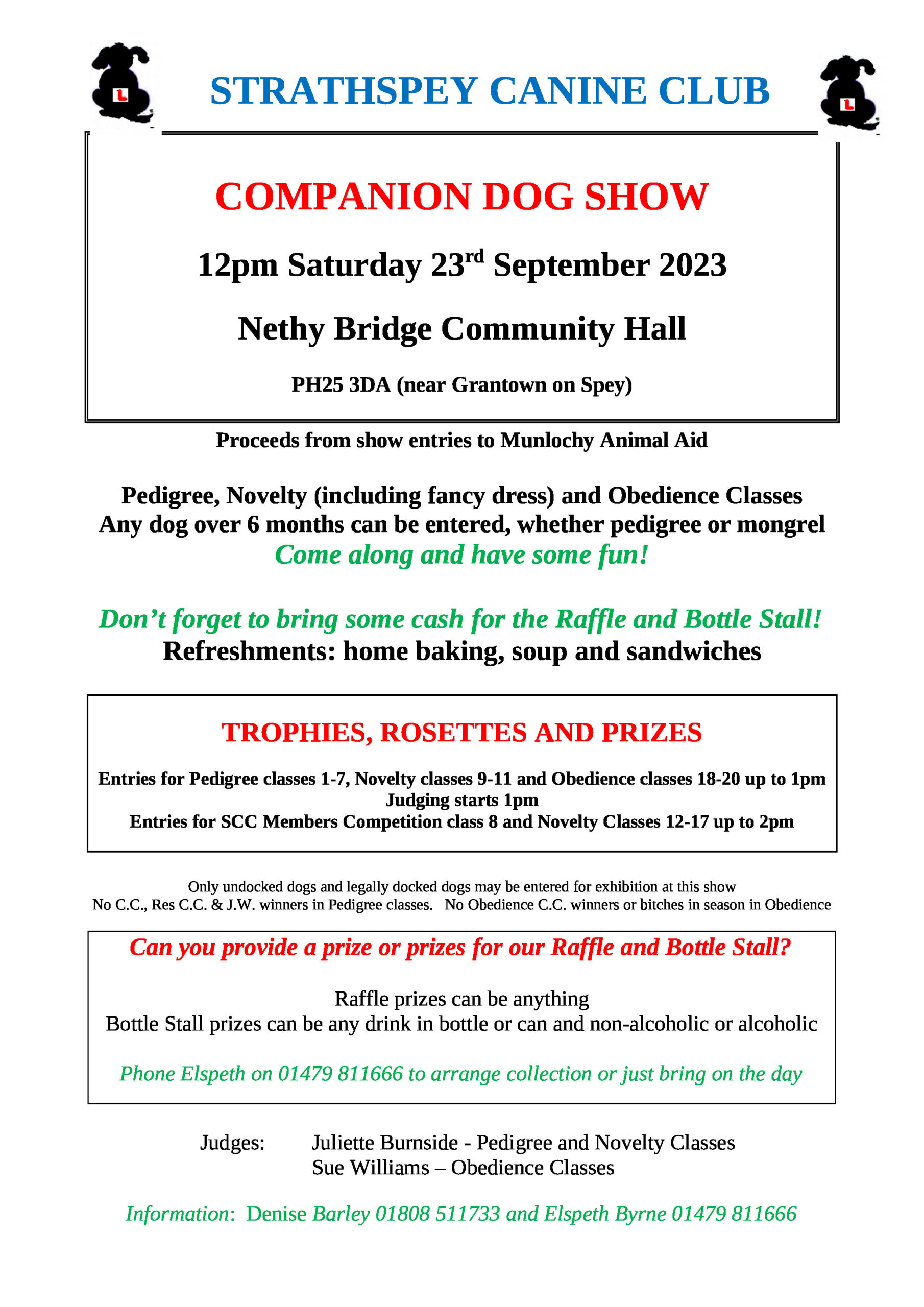 STRATHSPEY CANINE CLUB - COMPANION DOG SHOW - Visit Cairngorms