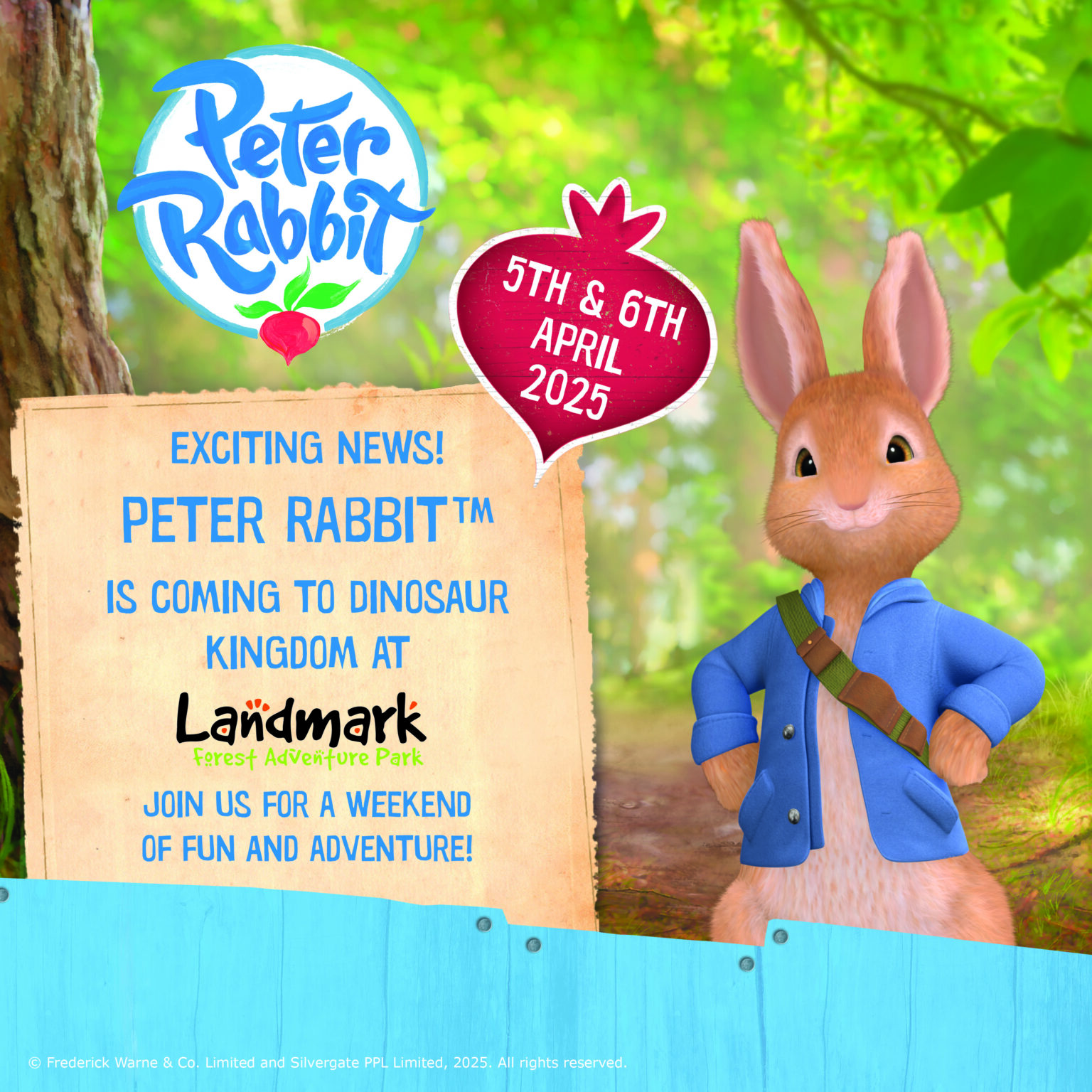 Peter Rabbit™ at Landmark Forest Adventure Park - Visit Cairngorms